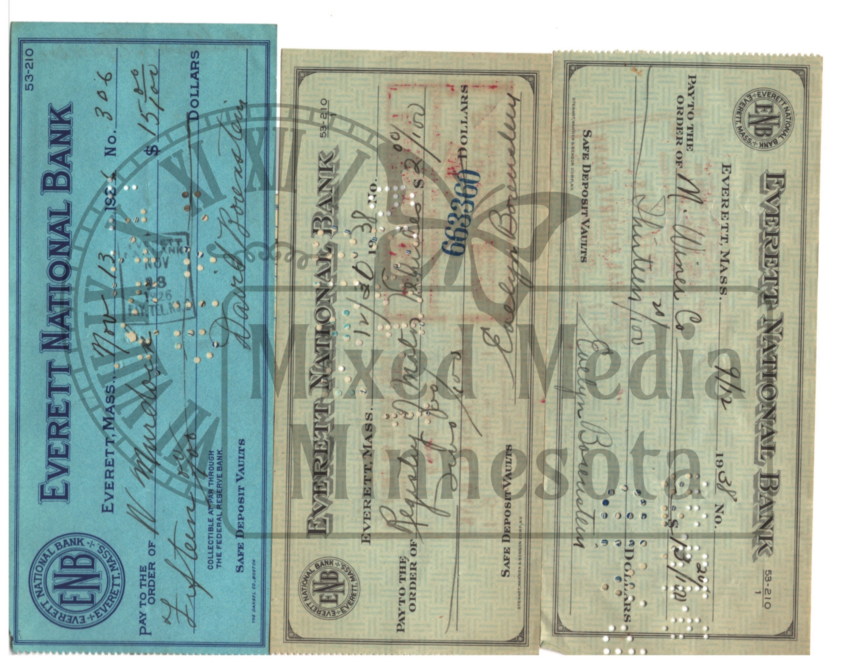 Vintage Canceled Checks for Collage Junk Journal Digital | Etsy