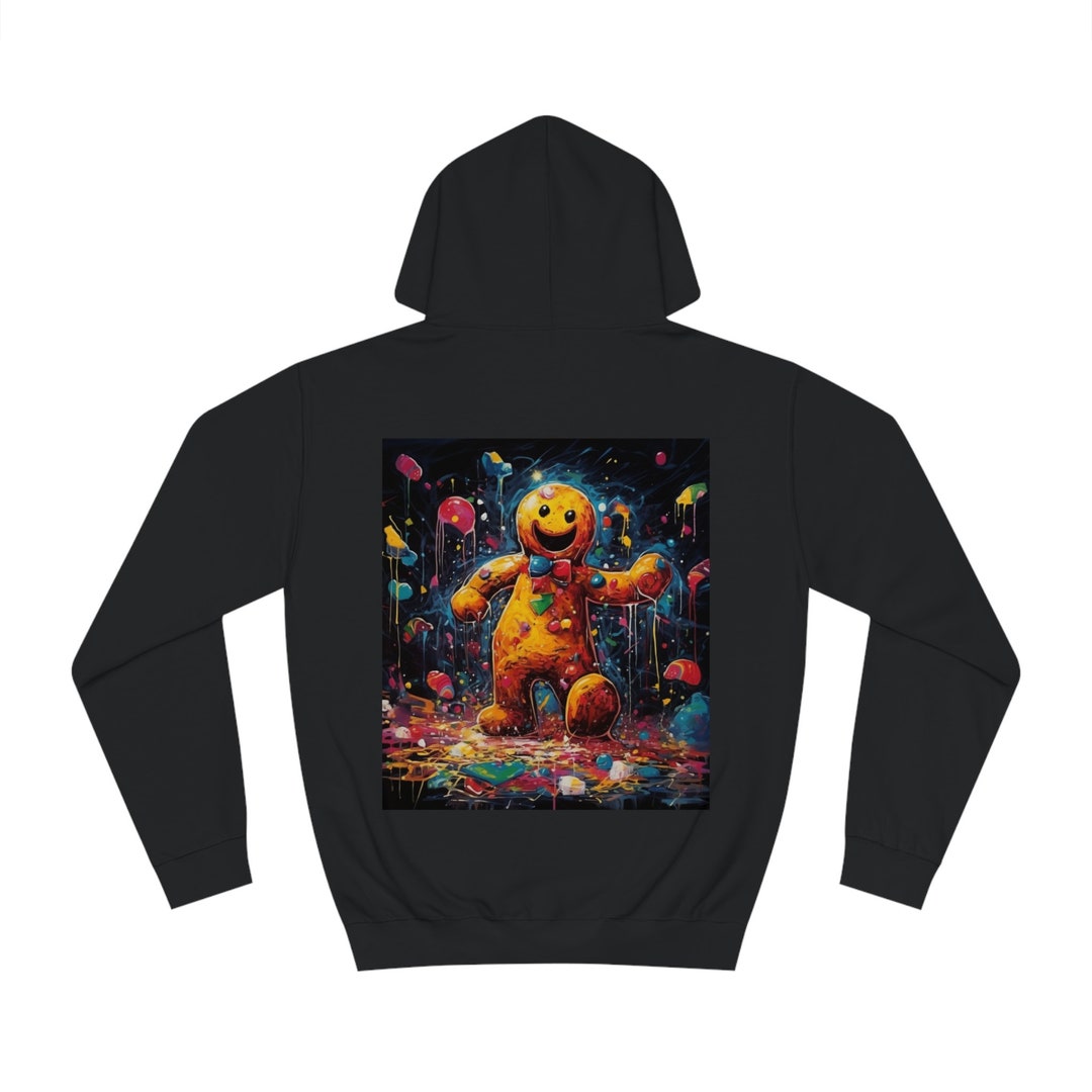 Psychedelic Christmas Gingerbread Man Trippy Hoodie - Etsy