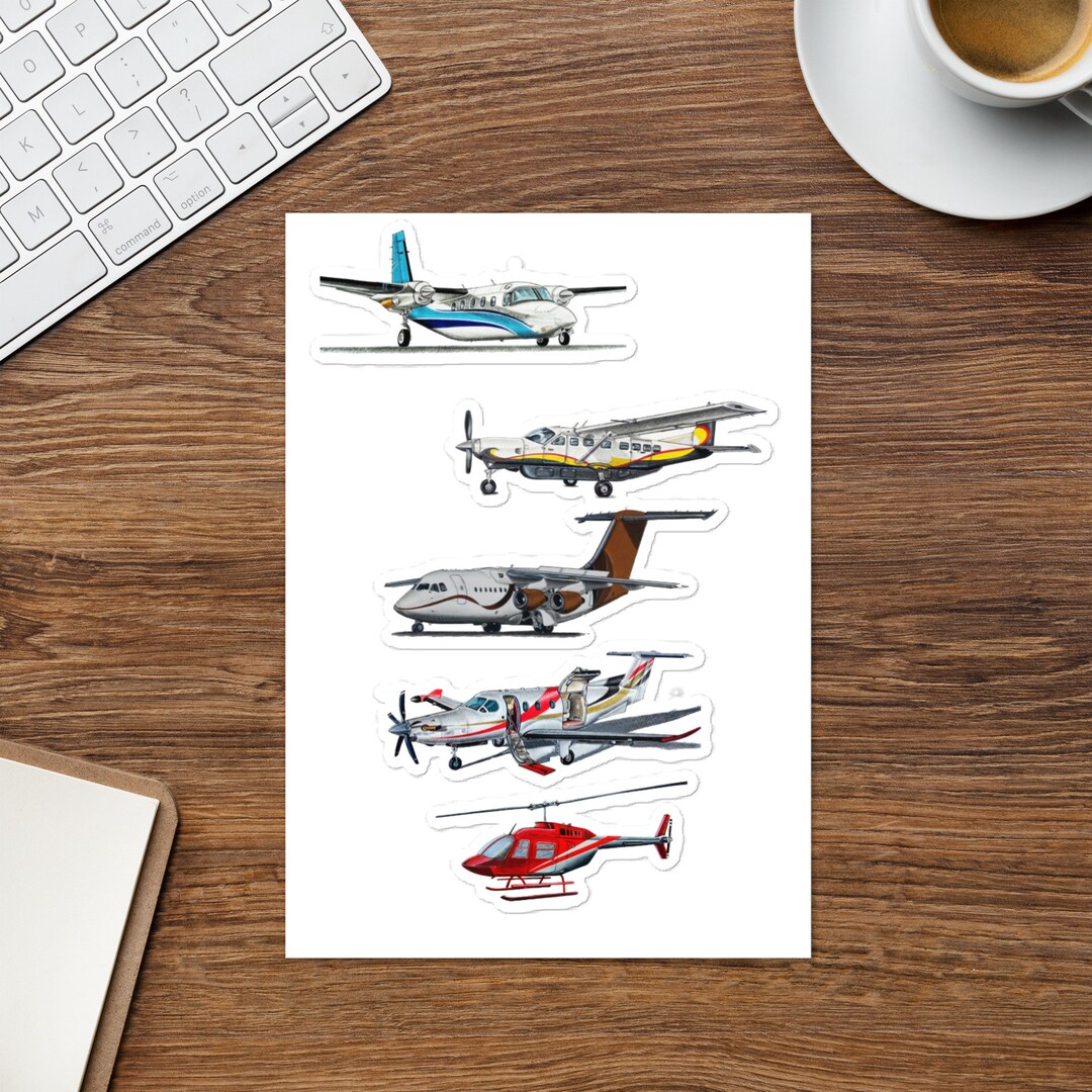 Aviation Sticker Set for Pilots and Flight Enthusiasts Unique Aviation ...