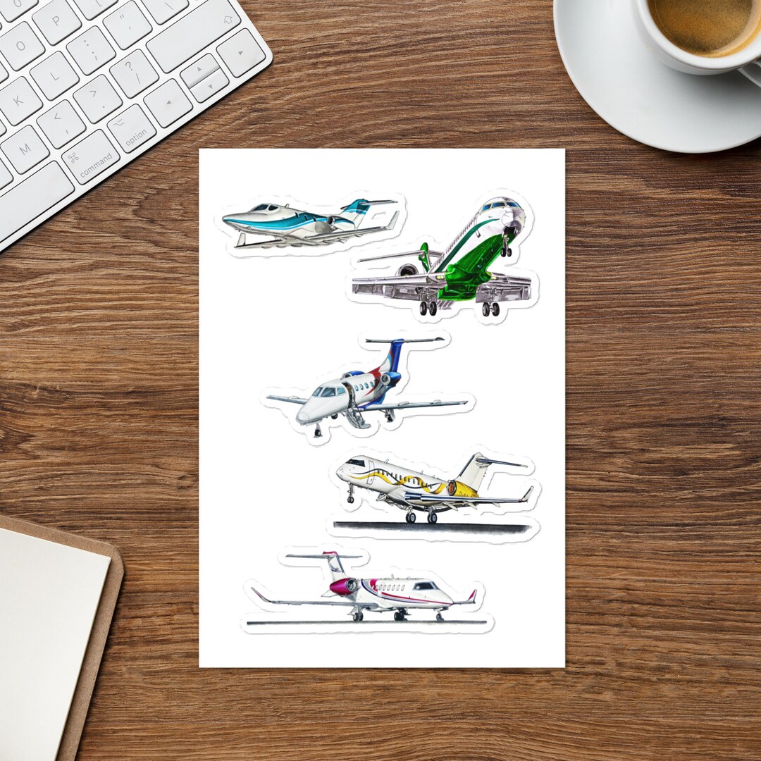 Aviation Sticker Set for Pilots and Flight Enthusiasts Unique Aviation ...
