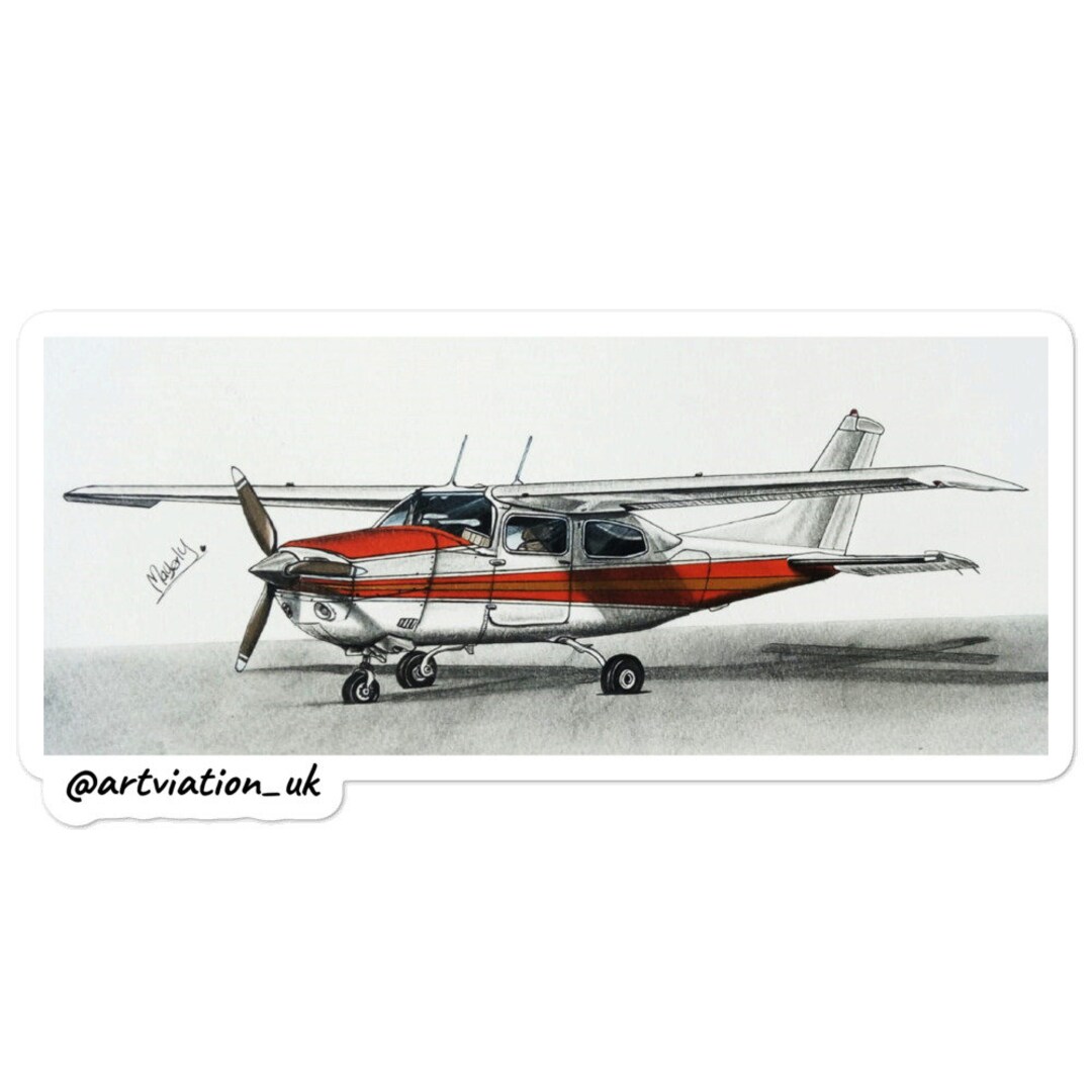 Aviation Stickers, Cessna 210, Aviation Gifts, Gifts Pilots, Airplane ...