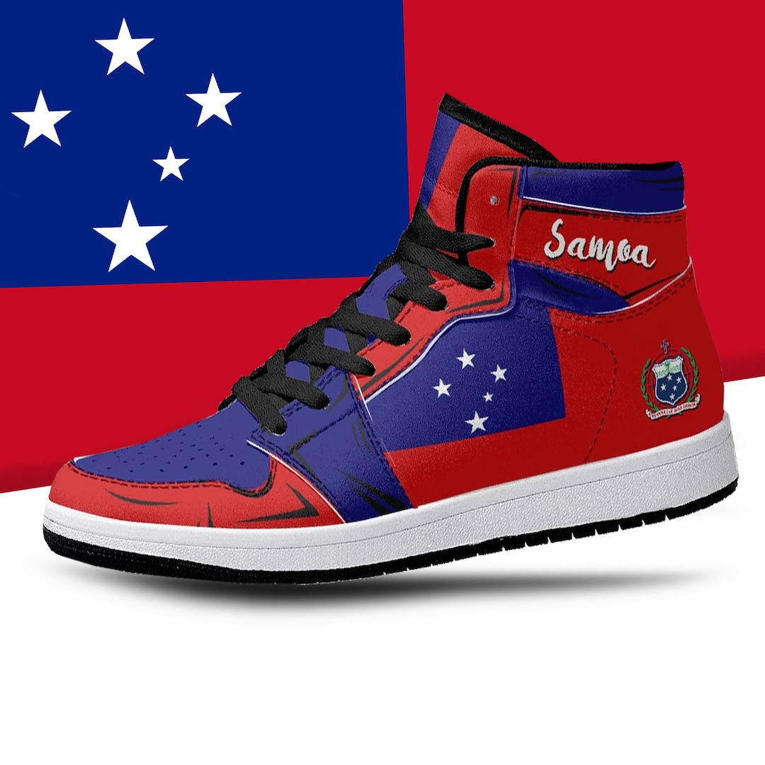 Samoa Flag High Tops, National Flag, Samoan Flag, Polynesian, Pacific ...