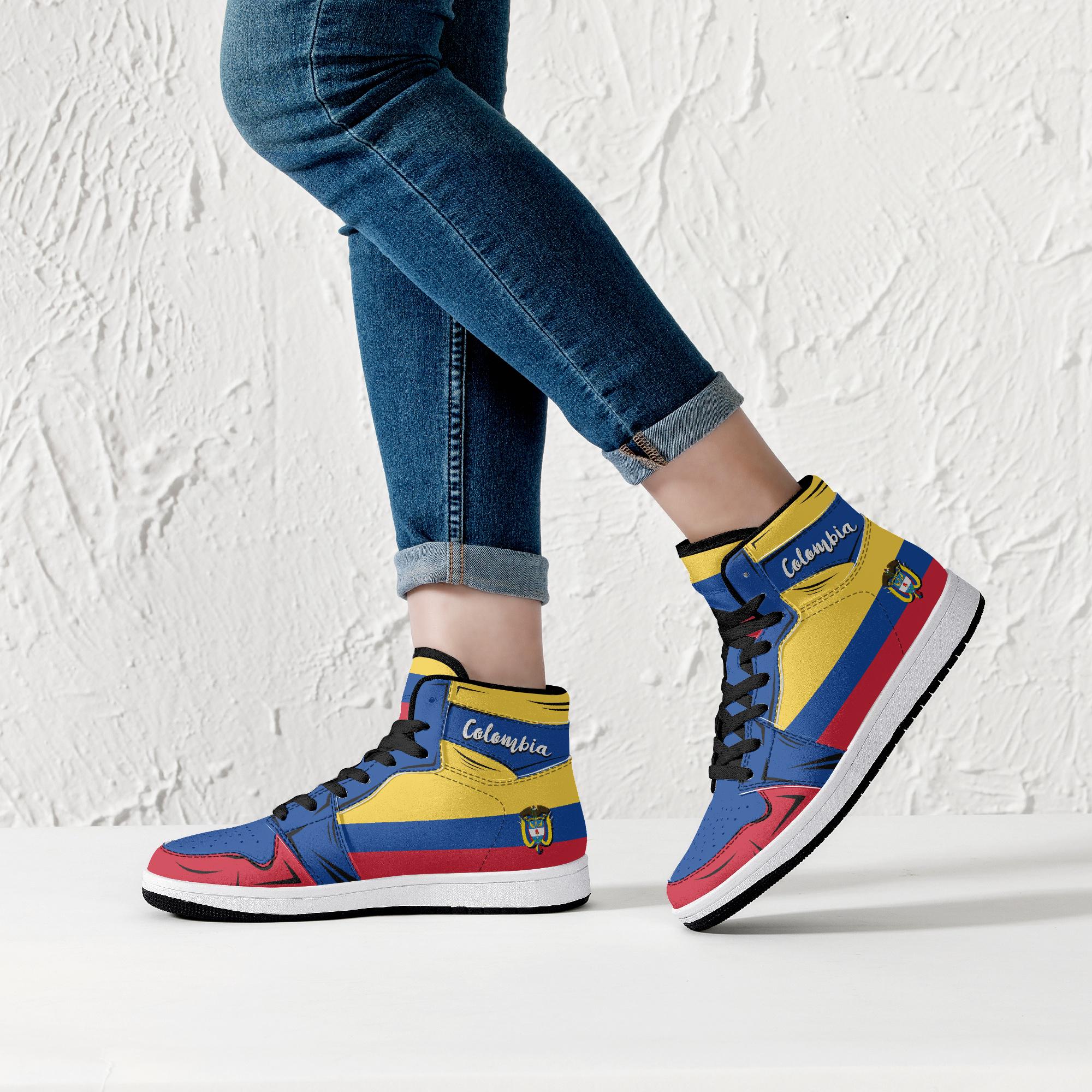 Colombia Flag High Tops, National Flag, Colombia, Colombian Flag Shoes ...