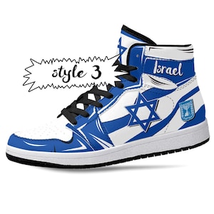 Israel Flag High Top Shoes, National Flag, Israel Flag, Israeli Flag ...