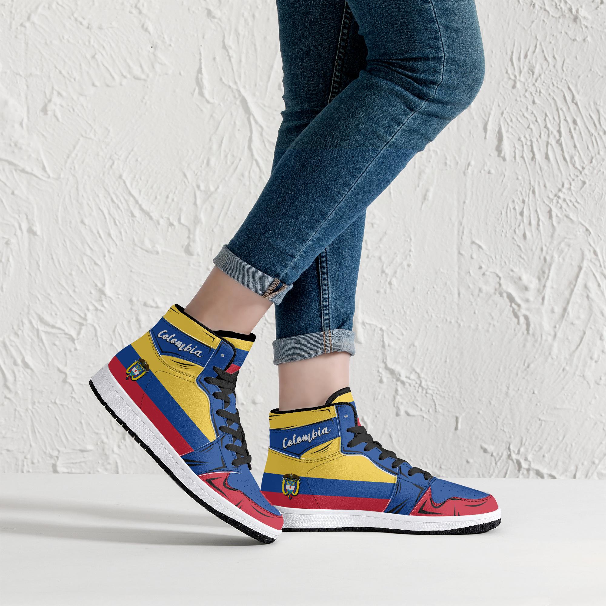 Colombia Flag High Tops, National Flag, Colombia, Colombian Flag Shoes ...