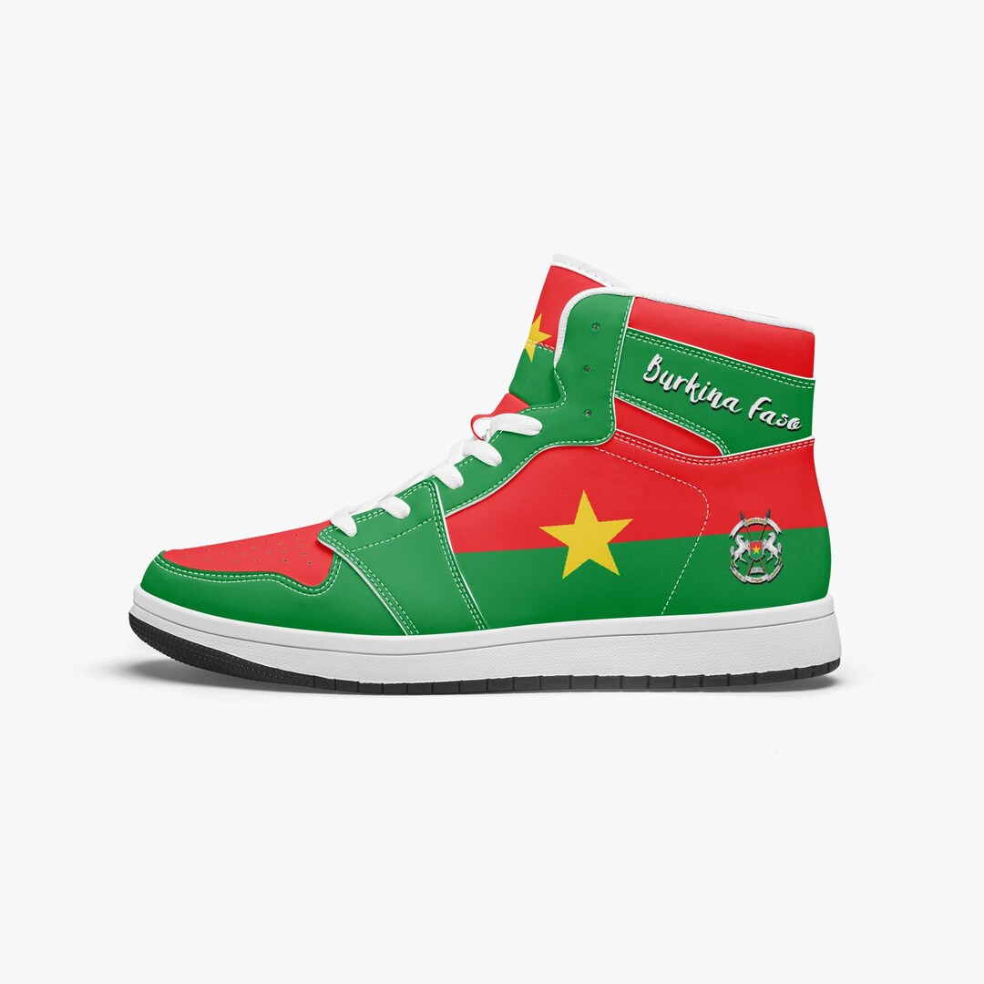 Burkina Faso Flag Custom Shoes – Burkina Faso National Sneakers, Custom ...