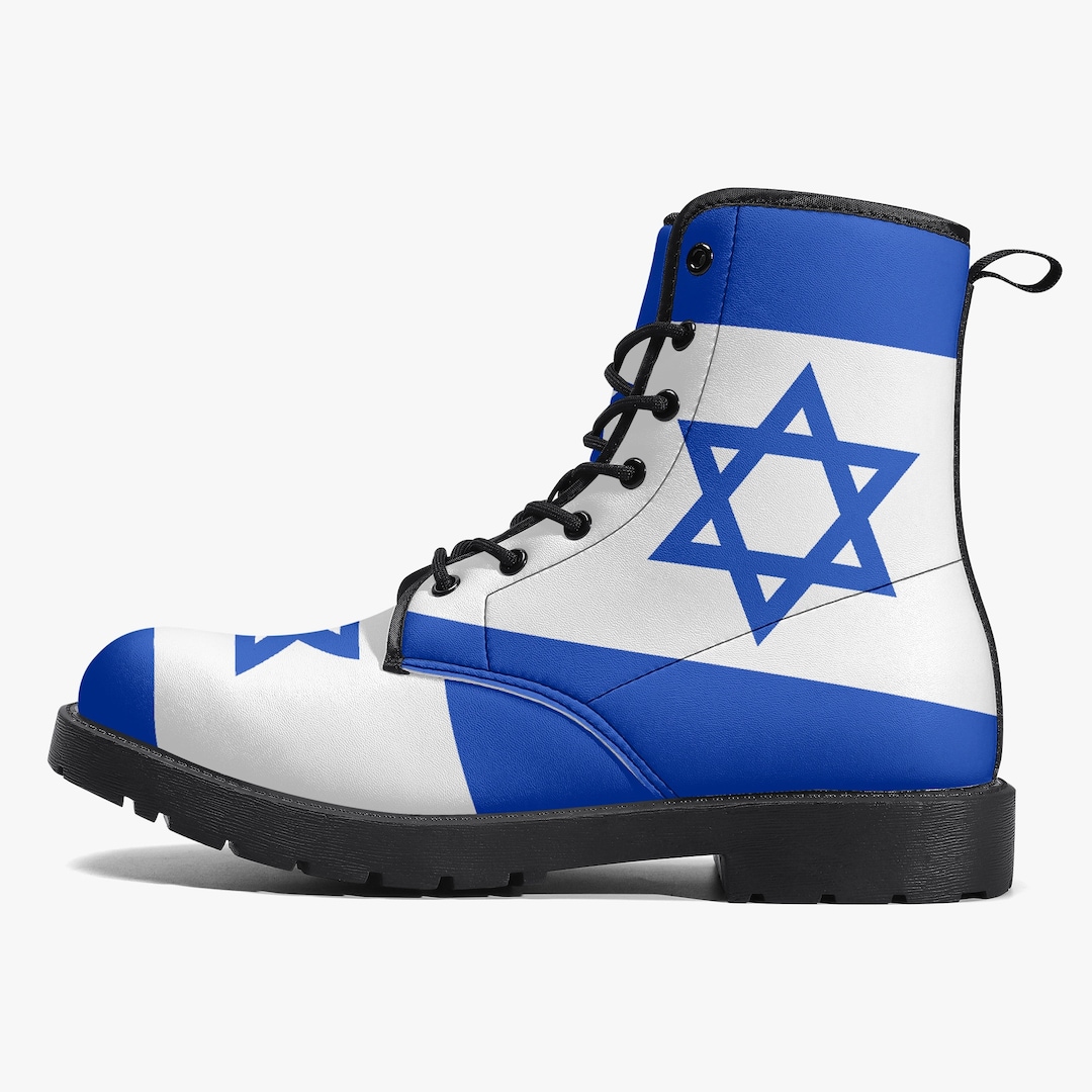 Israel Flag Boots, National Flag, Israel Flag, Faux Leather Boots ...
