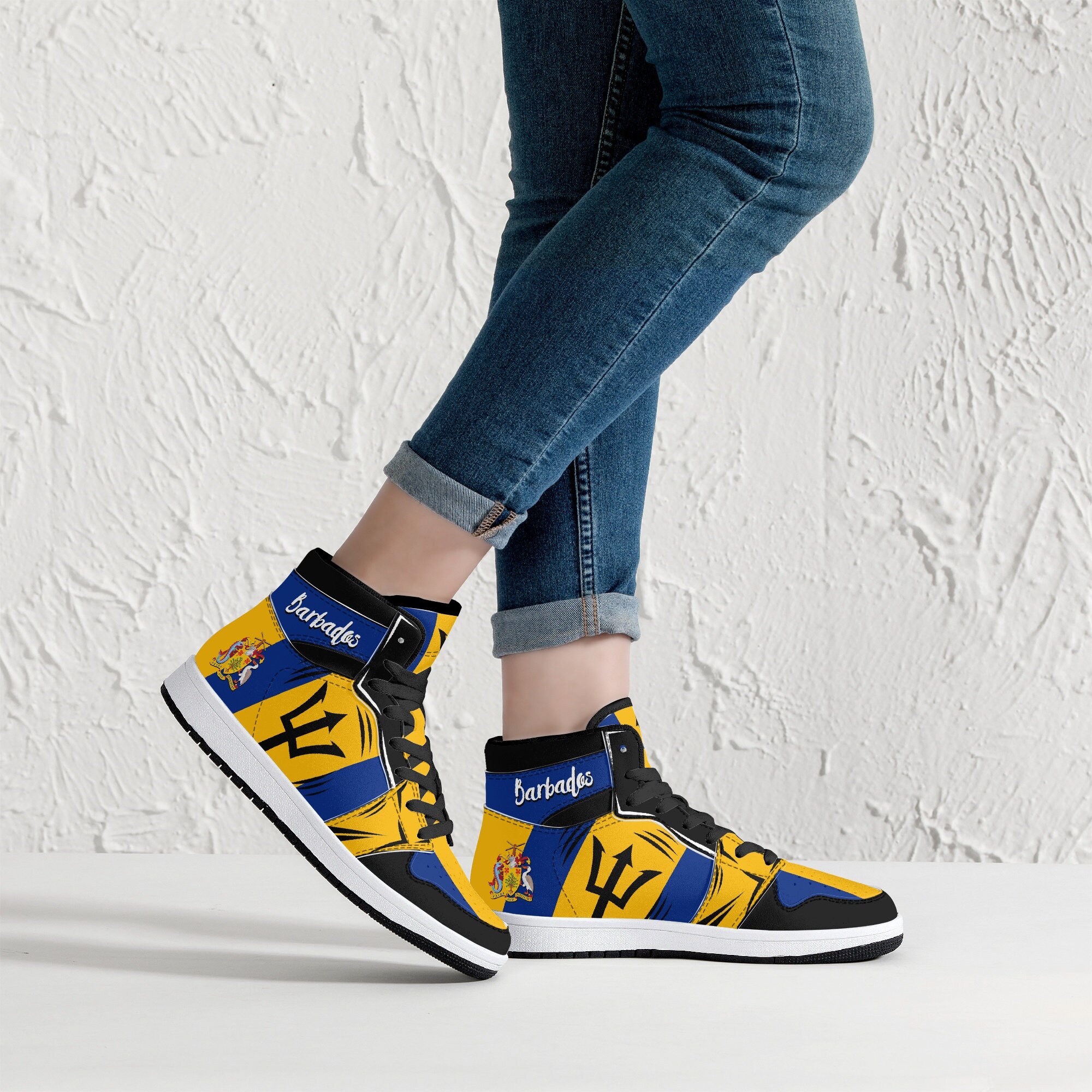 Barbados Flag High Tops National Flag Barbados Bajan Flag - Etsy