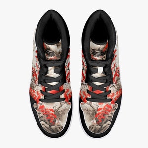 Cherry Blossom High Tops, Japanese Art Shoes, Cherry Blossom, Japanese ...