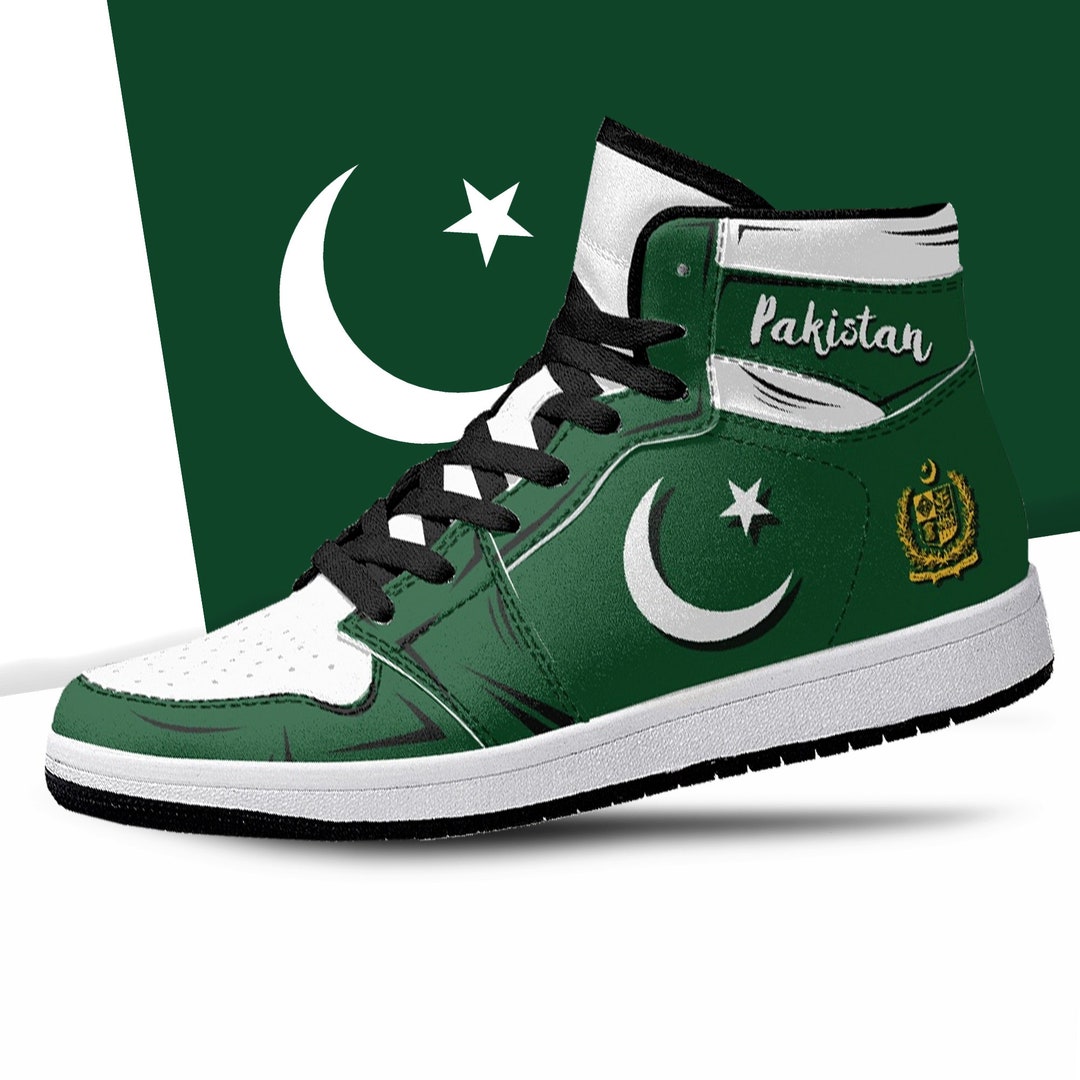 Pakistan Flag High Tops, National Flag, Pakistan, Pakistan Shoes ...