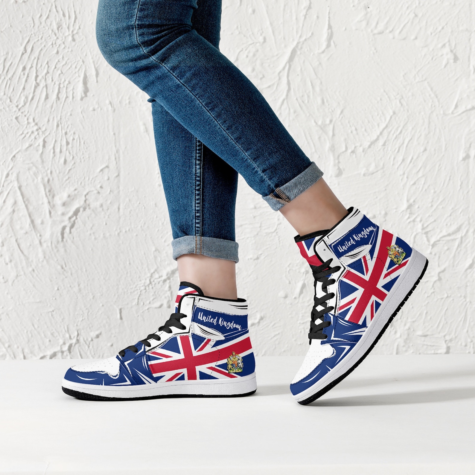 Union Jack Flag High Tops, National Flag, UK, Union Jack Shoes, United ...