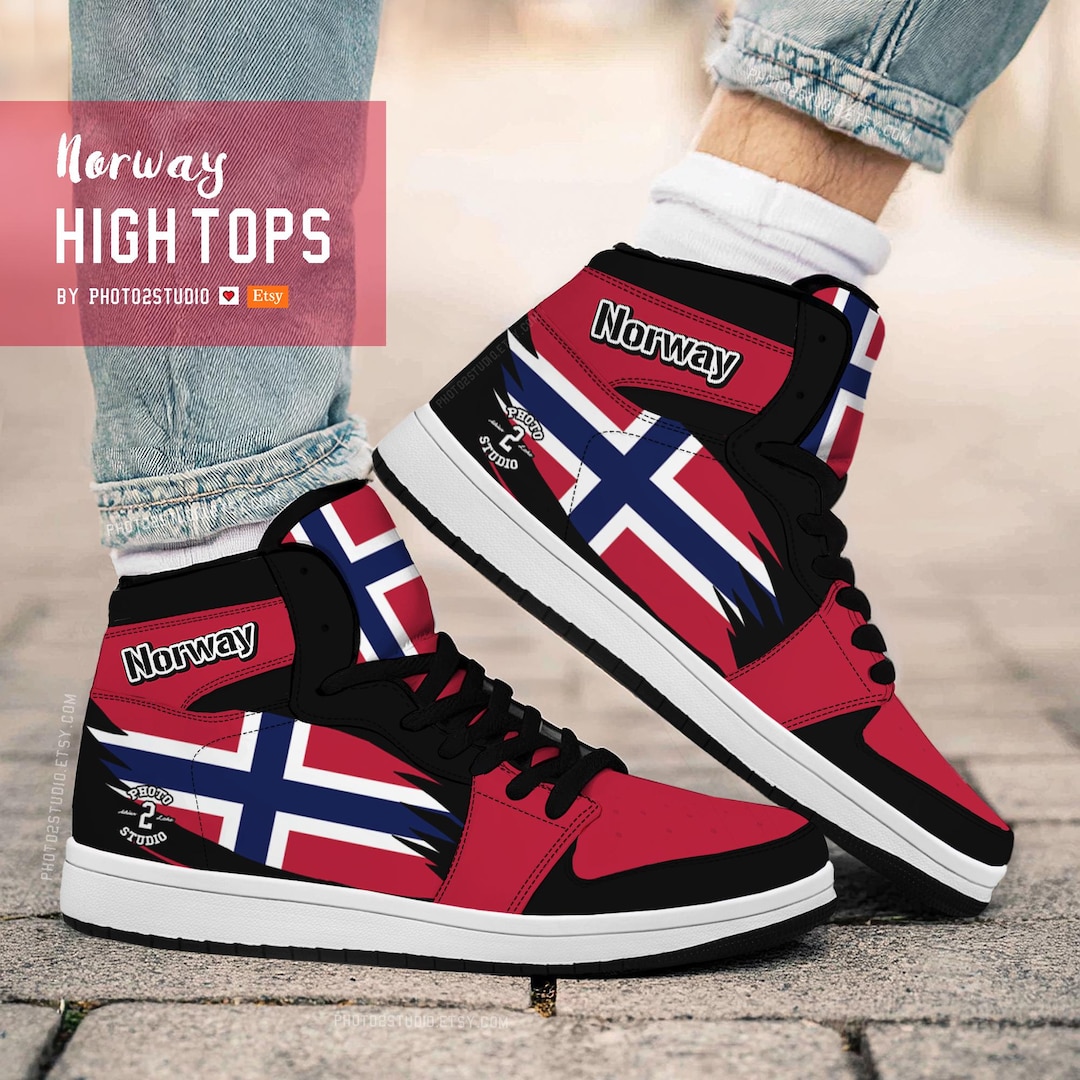 Norway High Top Shoes: National Pride Sneakers - Etsy