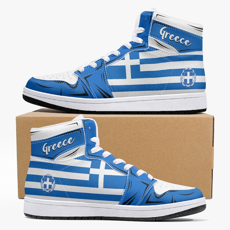 Greek Flag High Tops, National Flag, Greece, Greek Shoes, Greek Flag ...