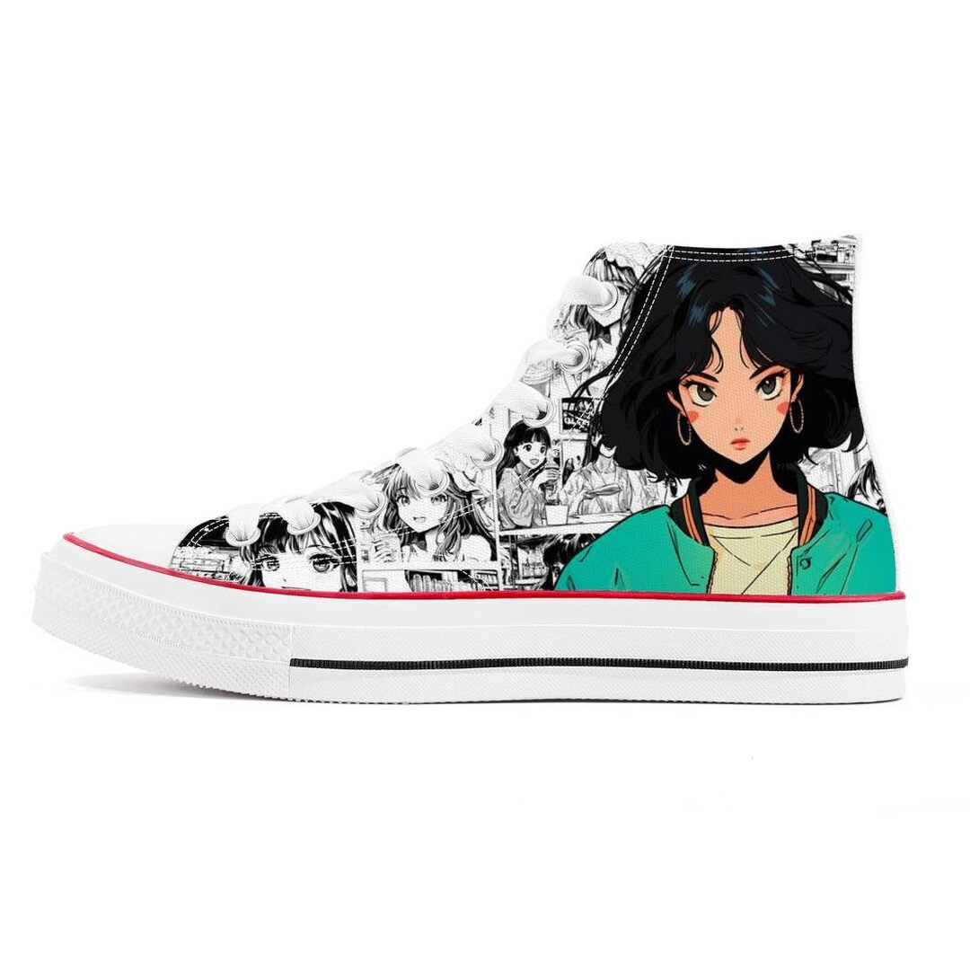 Retro Anime Style Shoes, Anime Sneakers, Anime Shoes, Anime Girl, High ...