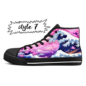 The Great Wave off Kanagawa Canvas Shoes, Ukiyo-e, Katsushika Hokusai ...