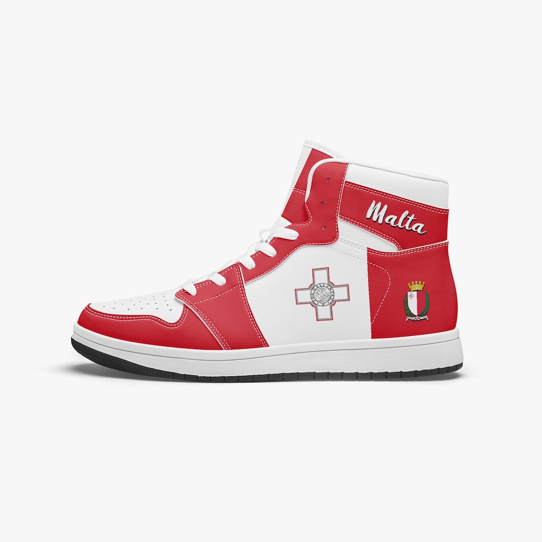 Malta Flag Custom Shoes – Malta National Sneakers, Custom Flag Footwear ...