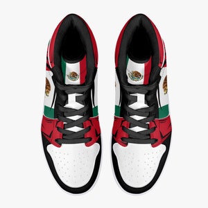 Mexico Flag High Tops, National Flag, Mexico, Mexican Flag Shoes ...