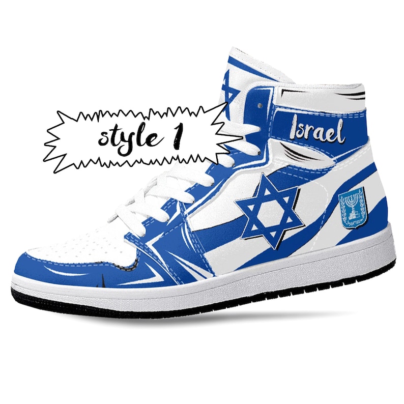 Israel Flag High Top Shoes, National Flag, Israel Flag, Israeli Flag ...