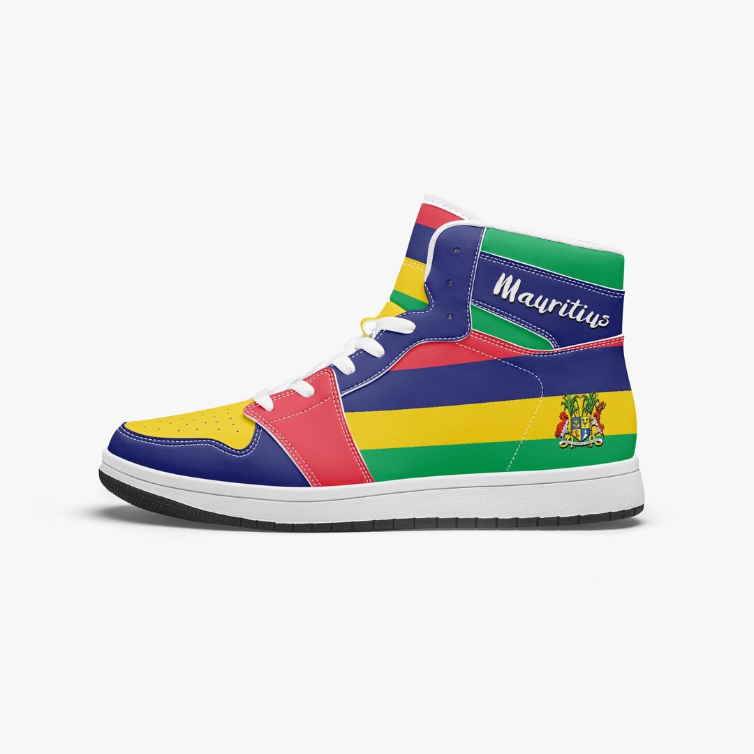 Mauritius Flag Custom Shoes – Mauritius National Sneakers, Custom Flag ...