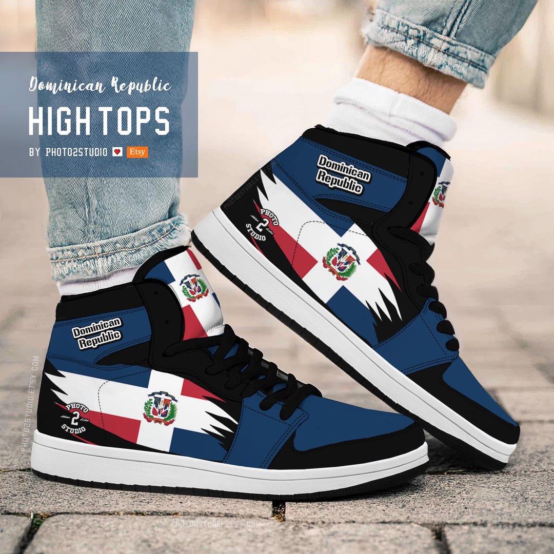 Dominican Republic High Top Shoes: National Pride Sneakers - Etsy