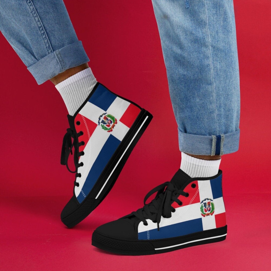 Dominican Republic Black Shoes National Flag Dominican - Etsy