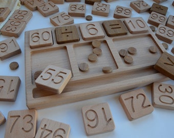 Wooden Math Game | Etsy