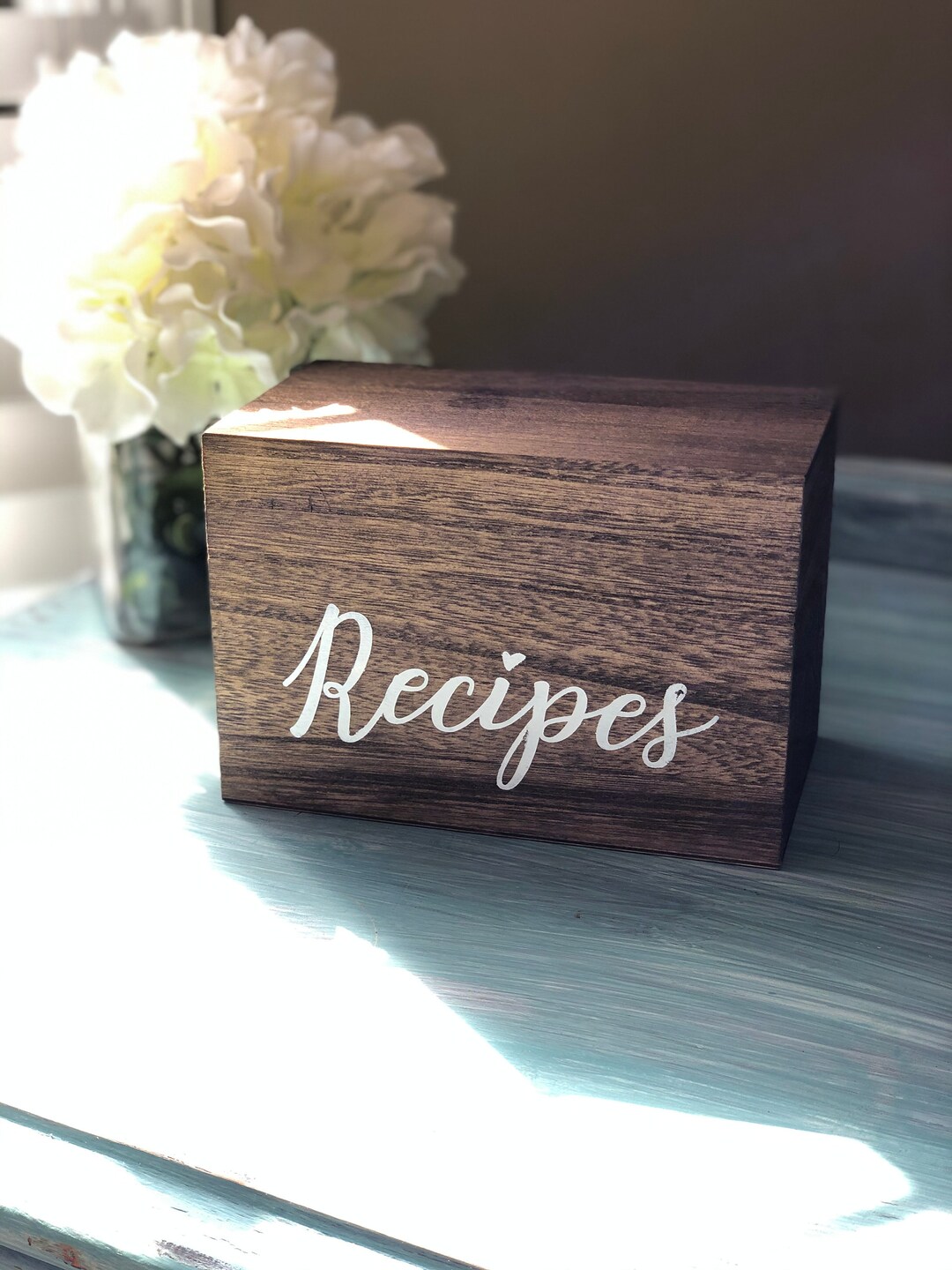 Custom Wood Recipe Box - Etsy
