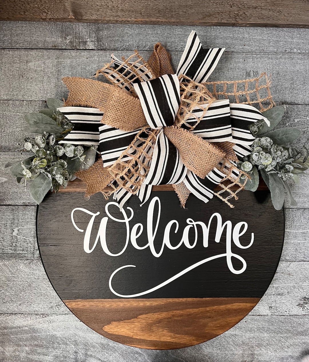 Black & White Door Hanger - Etsy