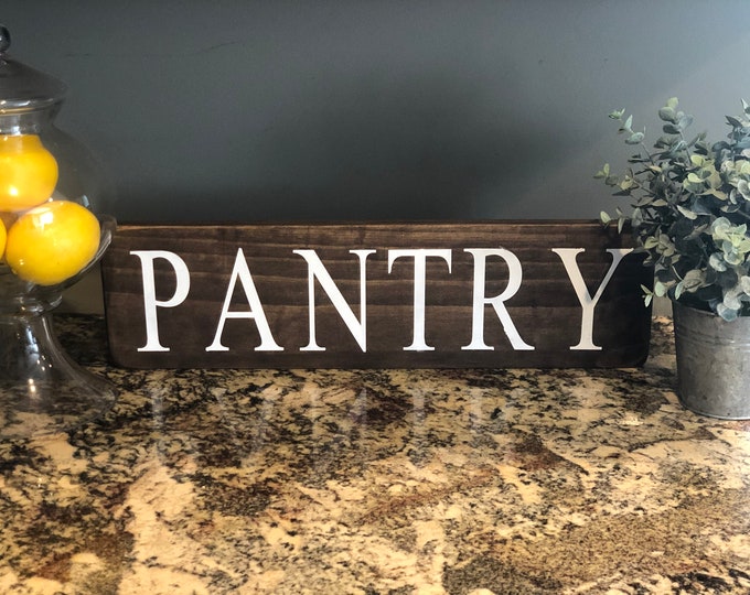Pantry Sign- Farmhouse Decor- Rustic Wood - Etsy