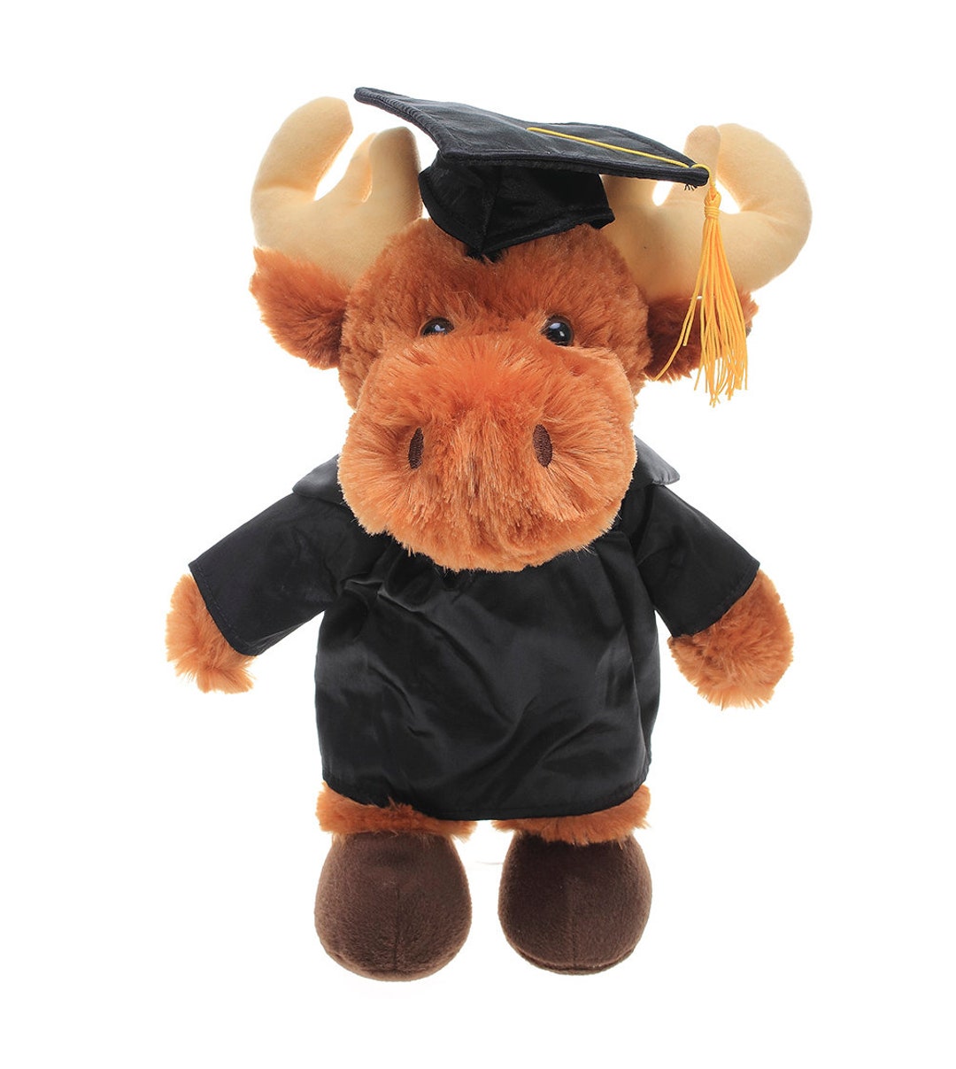 8'' Graduation Moose Plush Stuffed Animal Toys With Cap and ...