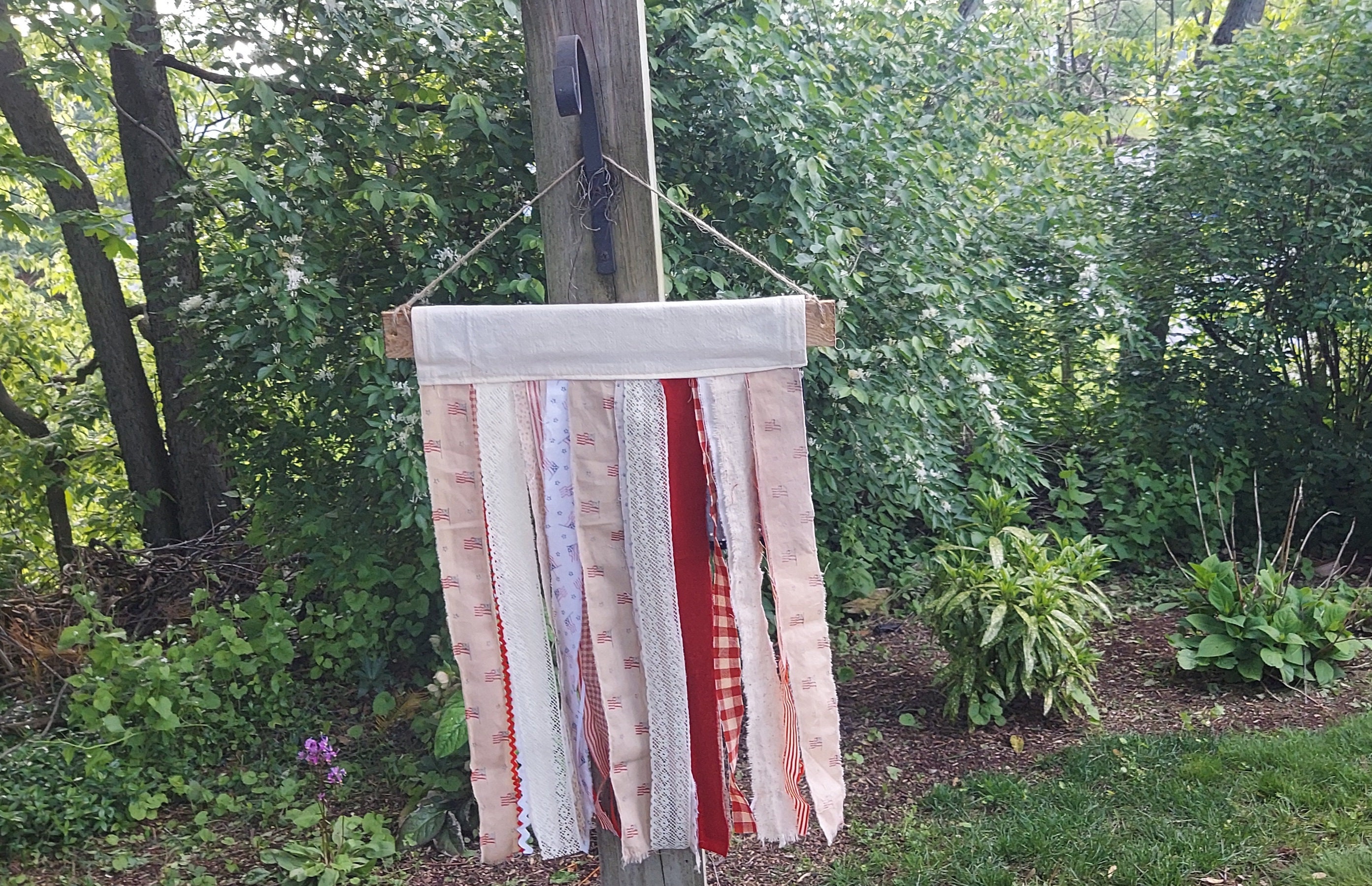 Handmade American Primitive Rag Flag Garden Flag - Etsy