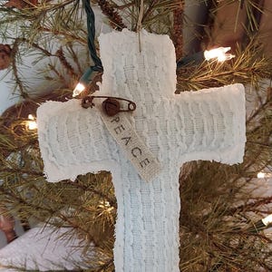 Handmade Primitive Christian Fabric Cross Ornament - Etsy