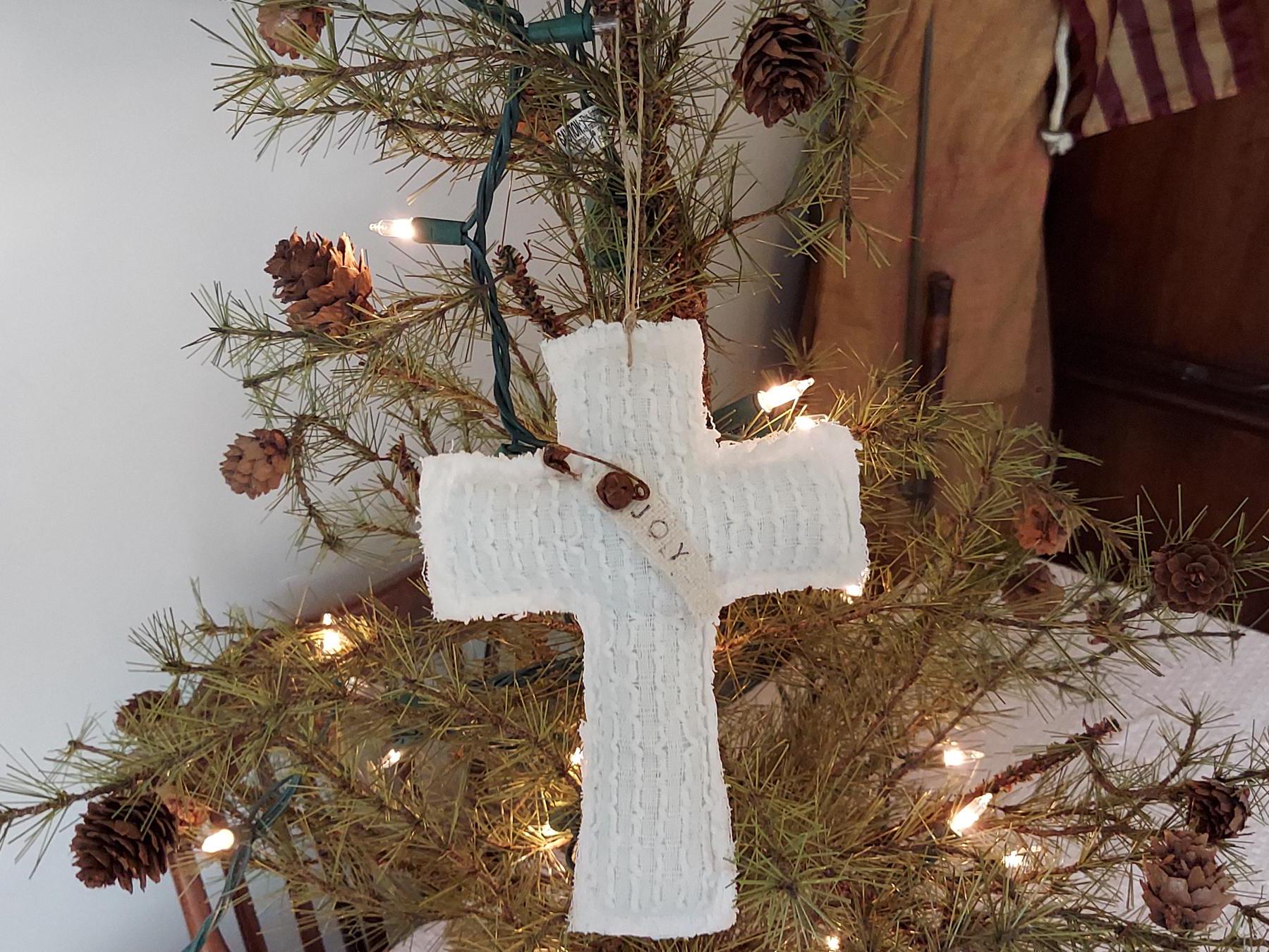 Handmade Primitive Christian Fabric Cross Ornament - Etsy