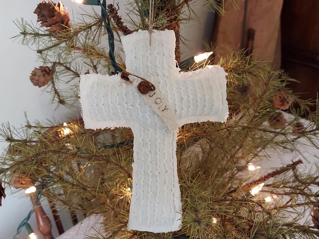 Handmade Primitive Christian Fabric Cross Ornament - Etsy
