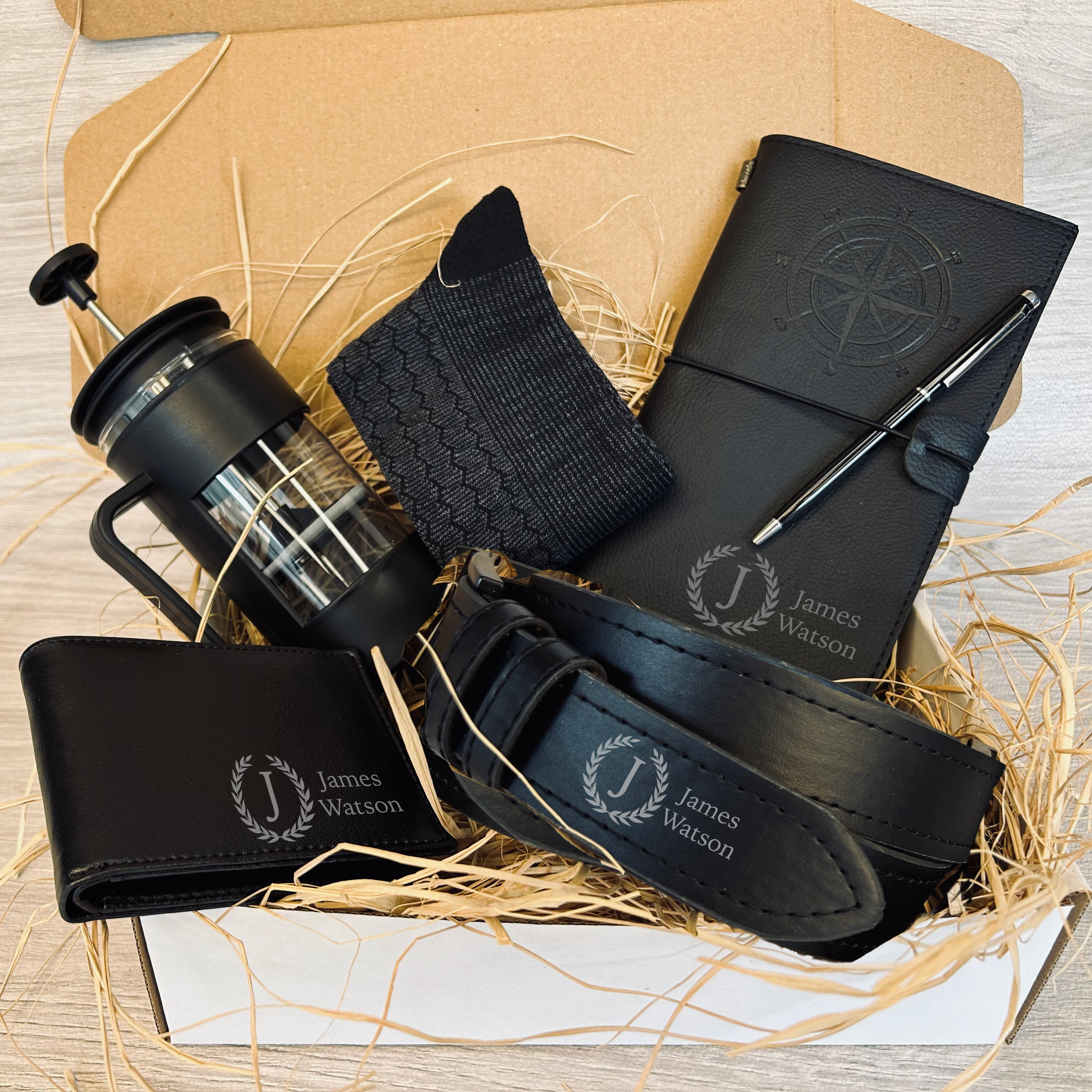 Personalized Groomsmen Gift Basket, Men's Gift Box, Boyfriend Birthday ...