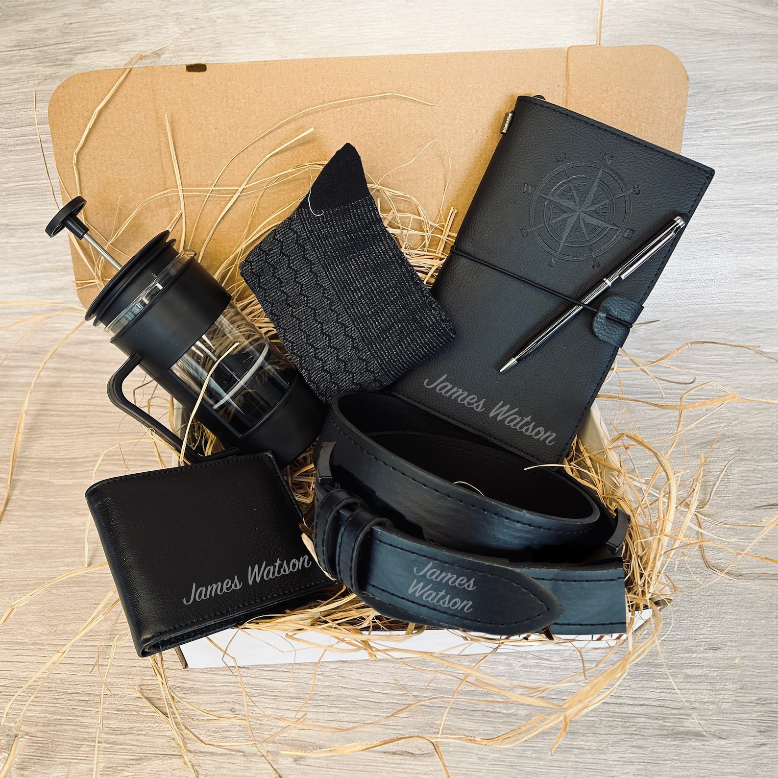 Personalized Groomsmen Gift Basket, Men's Gift Box, Boyfriend Birthday ...