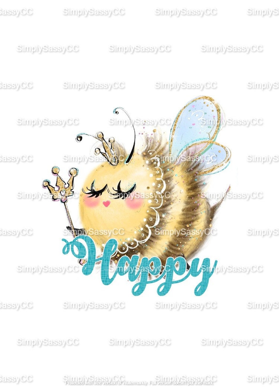Bee Happy, Bee, Queen Bee, PNG DIGITAL DOWNLOAD for Sublimation ...