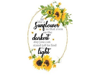 Be Like a Sunflower Stand Tall Find the Light Print - Etsy