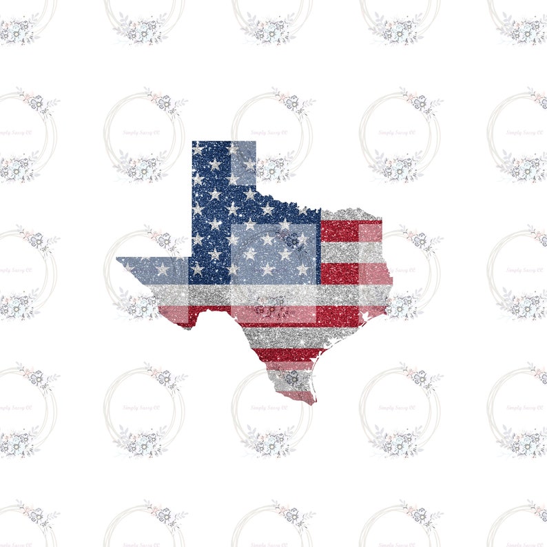 Texas Glitter American Flag Sublimation PNG DIGITAL DOWNLOAD - Etsy