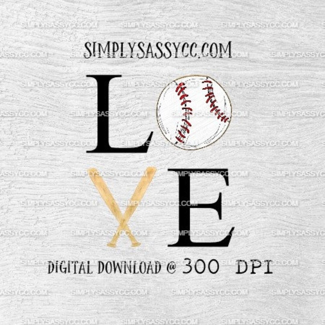 Love Baseball 2 Bat Glitter Doodle Baseball PNG DIGITAL - Etsy