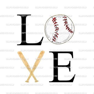 Love Baseball 2 Bat Glitter Doodle Baseball PNG DIGITAL - Etsy