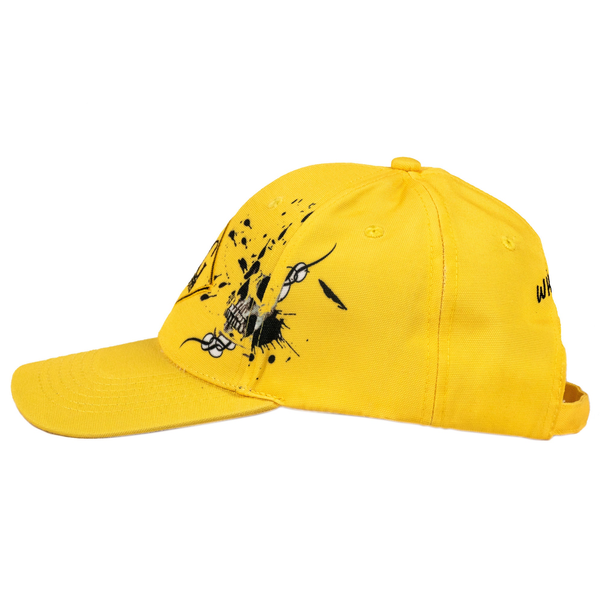 Béisbol Yellow Skull Cap Estilo único - Etsy España