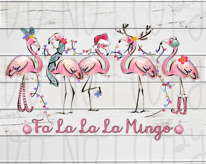 Fa La La La Mingo Christmas Flamingo PNG Digital Download - Etsy
