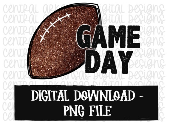 Game Day Glitter Football PNG Instant Digital Download for - Etsy Hong Kong