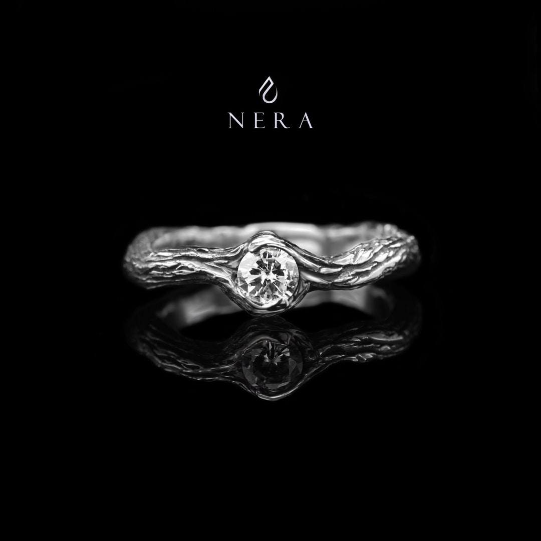 Branch Ring, Branch Silver Wedding Band, Birthstone Ring, Unique Gift ...