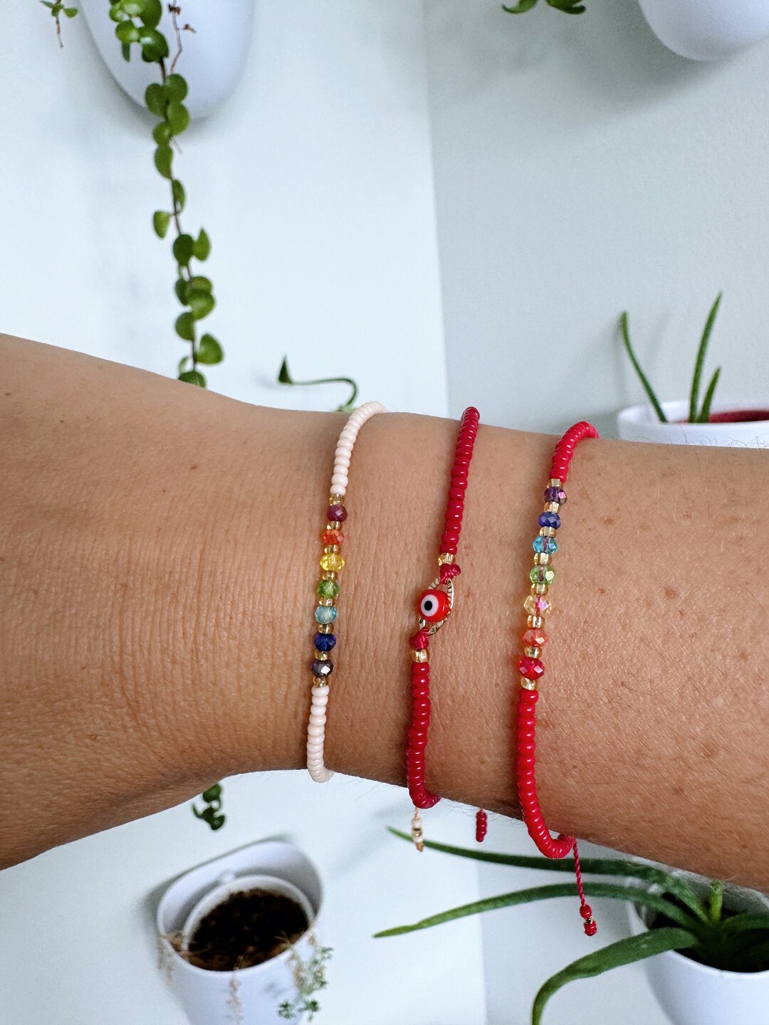 Mexican Huichol Beaded Bracelet Evil Eye Handmade Bracelet Artisanal ...