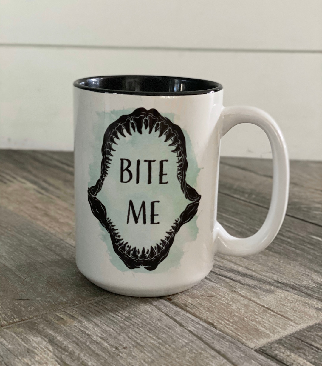 Bite Me Shark Jaw Mug - Etsy