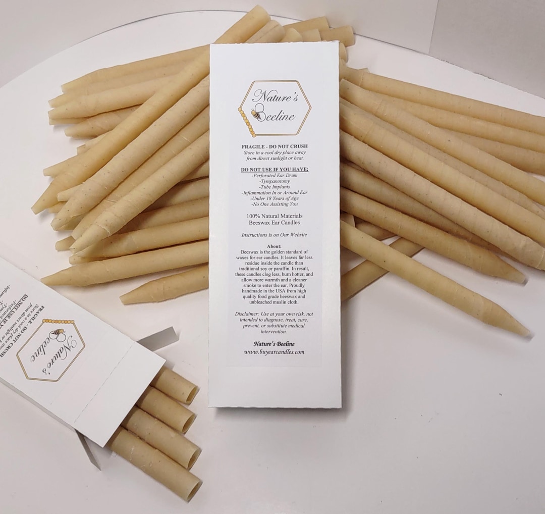 Large Boxed Beeswax Ear Candles - Choose Amount (W/WO Discs) - Etsy