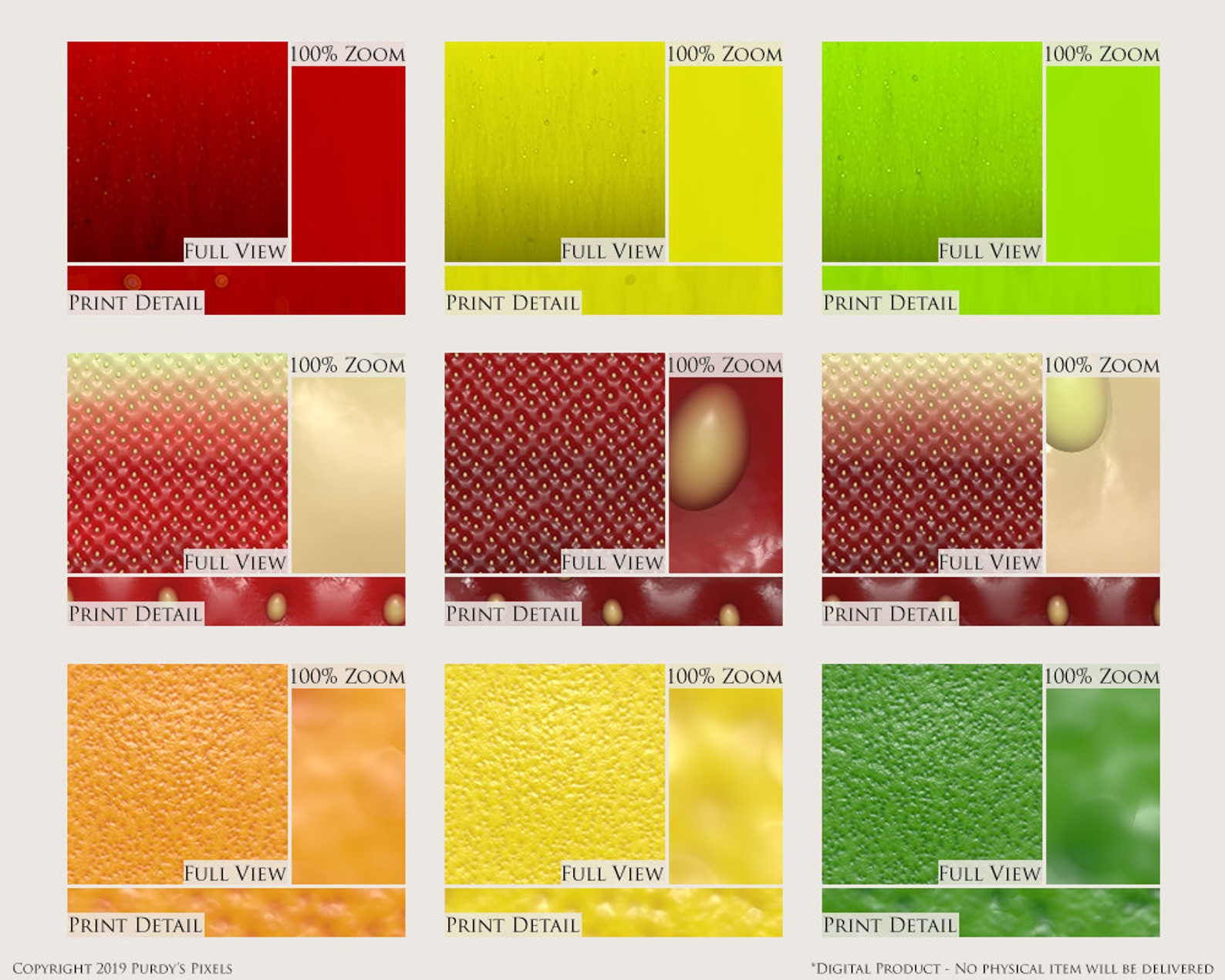 Delicious Fruit Digital Paper Pack - 9 Seamless Fruit Printable ...