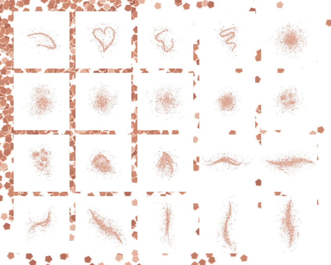 Rose Gold Digital Glitter Overlays Printable Scrapbooking - Etsy